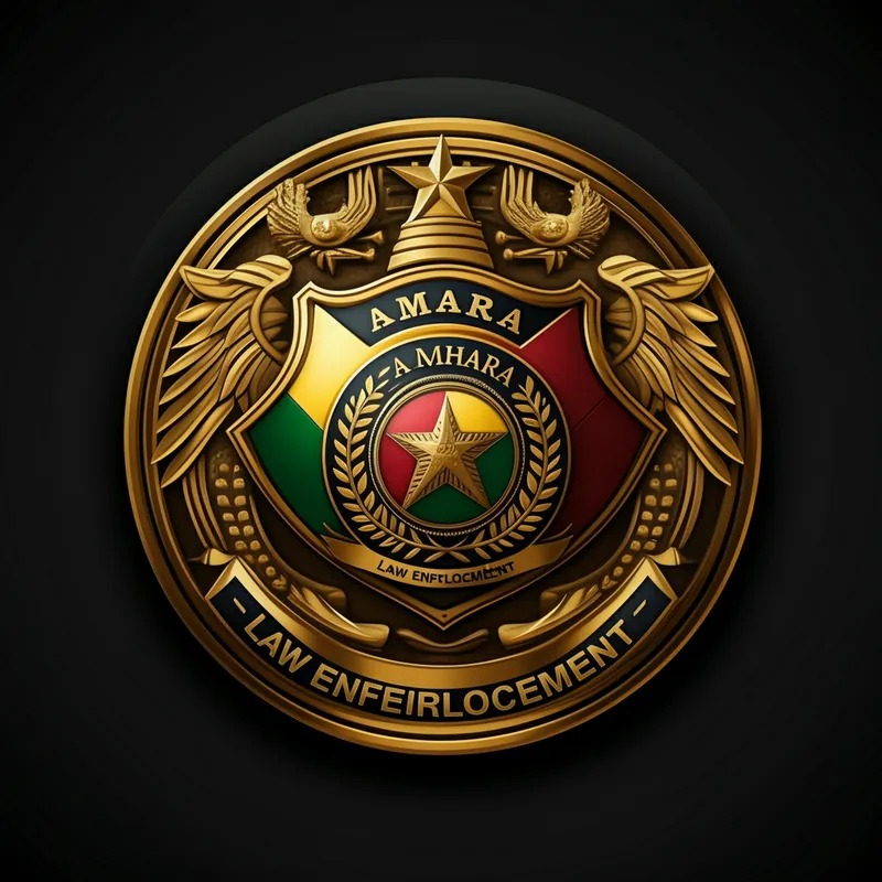 Amhara Law Enforcement Badge Logo - Tangra AI Image Generator