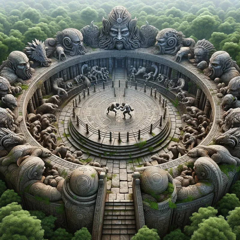 Ancient Beast Fight - Tangra AI Image Generator