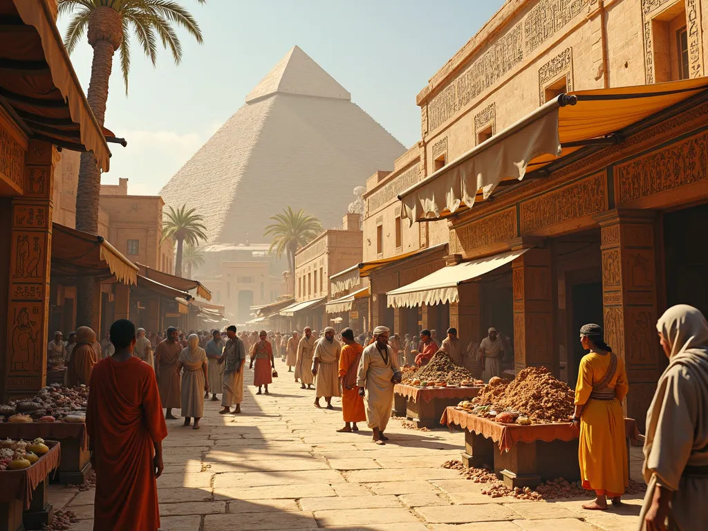Ancient Egyptian Market - Tangra AI Image Generator