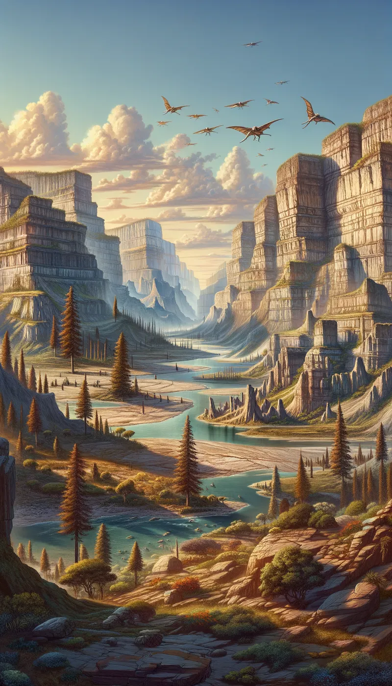 Ancient Fossil Landscape - Tangra AI Image Generator