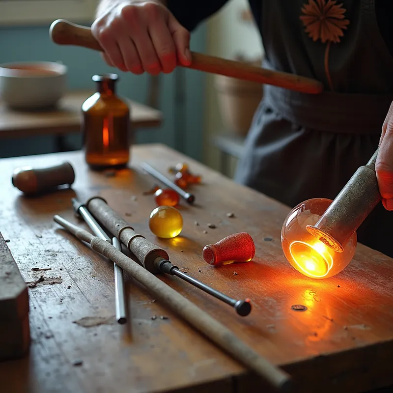 Artisan Glass Blowing Tools - Tangra AI Image Generator