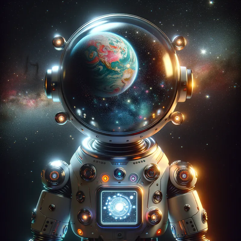 AstroBot Cosmic Explorer - Tangra AI Image Generator