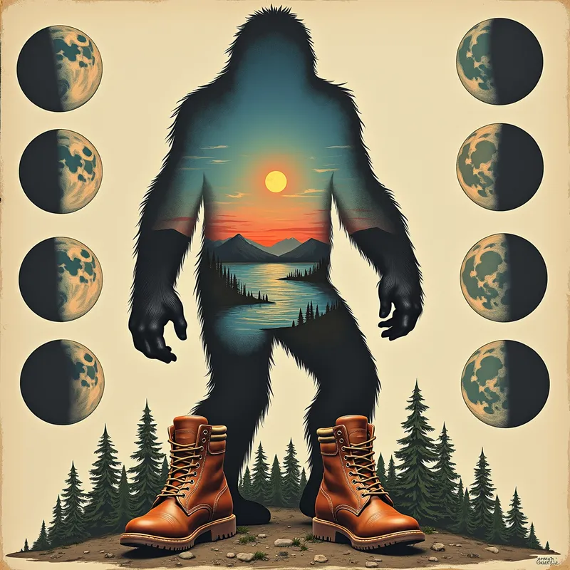 Bigfoot's Fancy Expedition - Tangra AI Image Generator