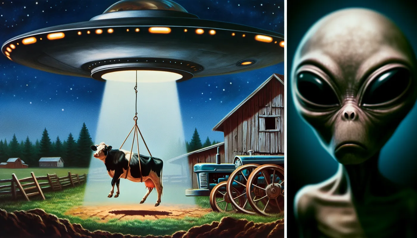 Bovine Abduction - Tangra AI Image Generator