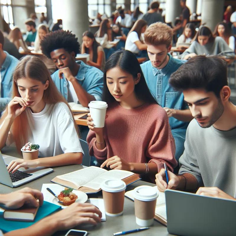 Campus Café Study Session - Tangra AI Image Generator