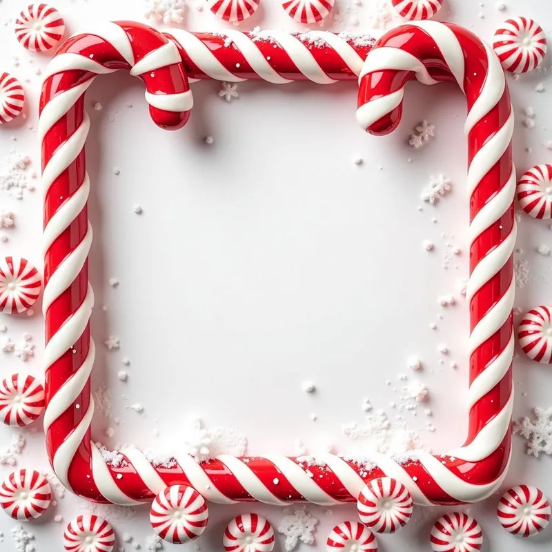 Candy Cane Striped Border - Tangra AI Image Generator