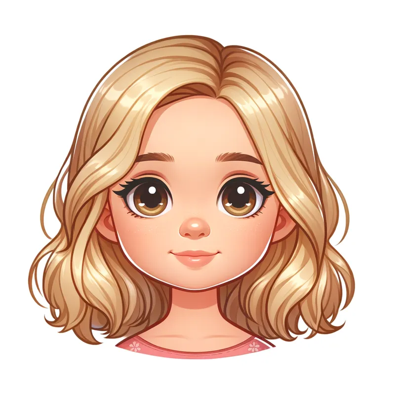 Cartoon Blonde Girl Portrait - Tangra AI Image Generator