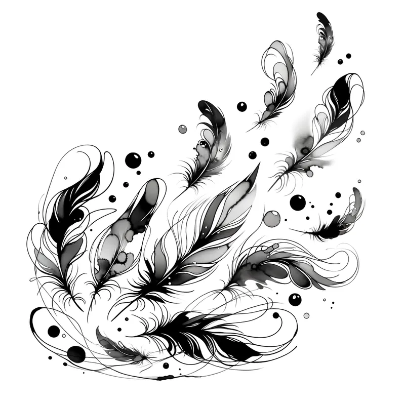Cartoon Feathers Drift - Tangra AI Image Generator