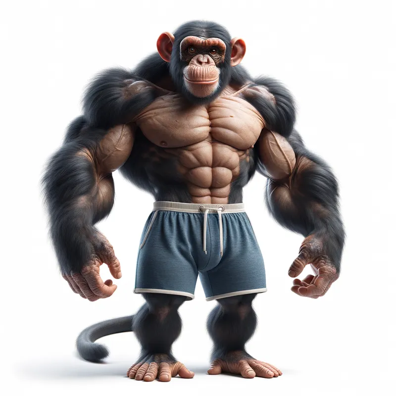Chimp in Thick Diapers - Tangra AI Image Generator