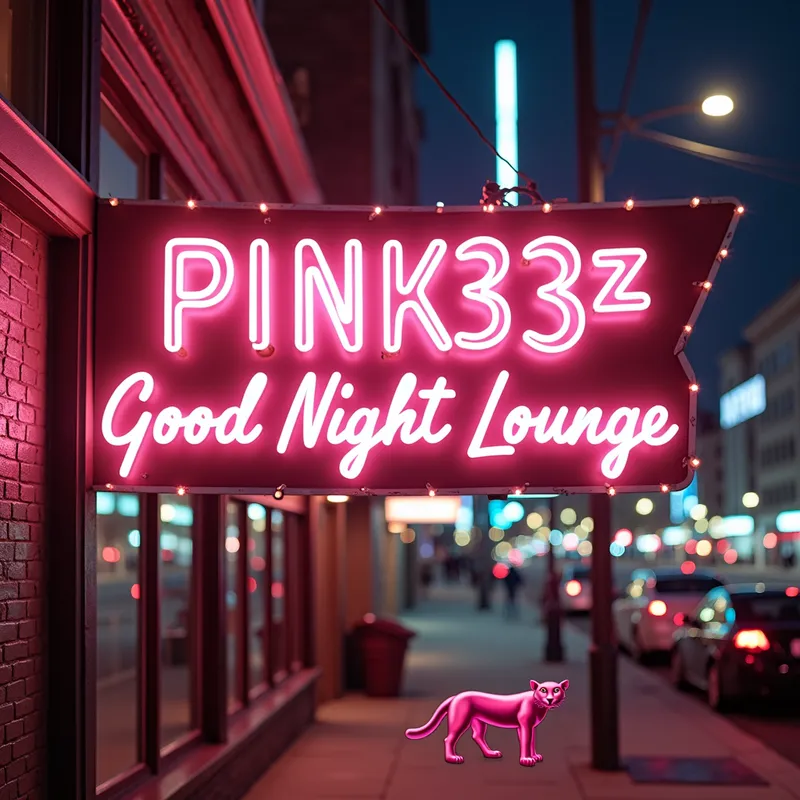 Classic Pink Panther Sign - Tangra AI Image Generator