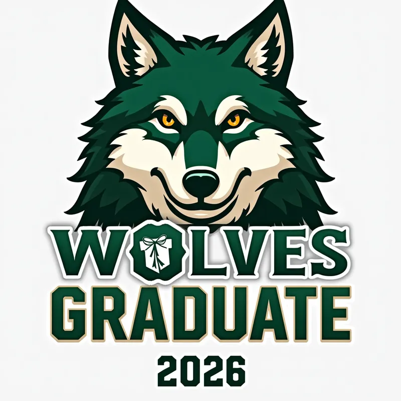 Class of 2026 Wolves Logo - Tangra AI Image Generator