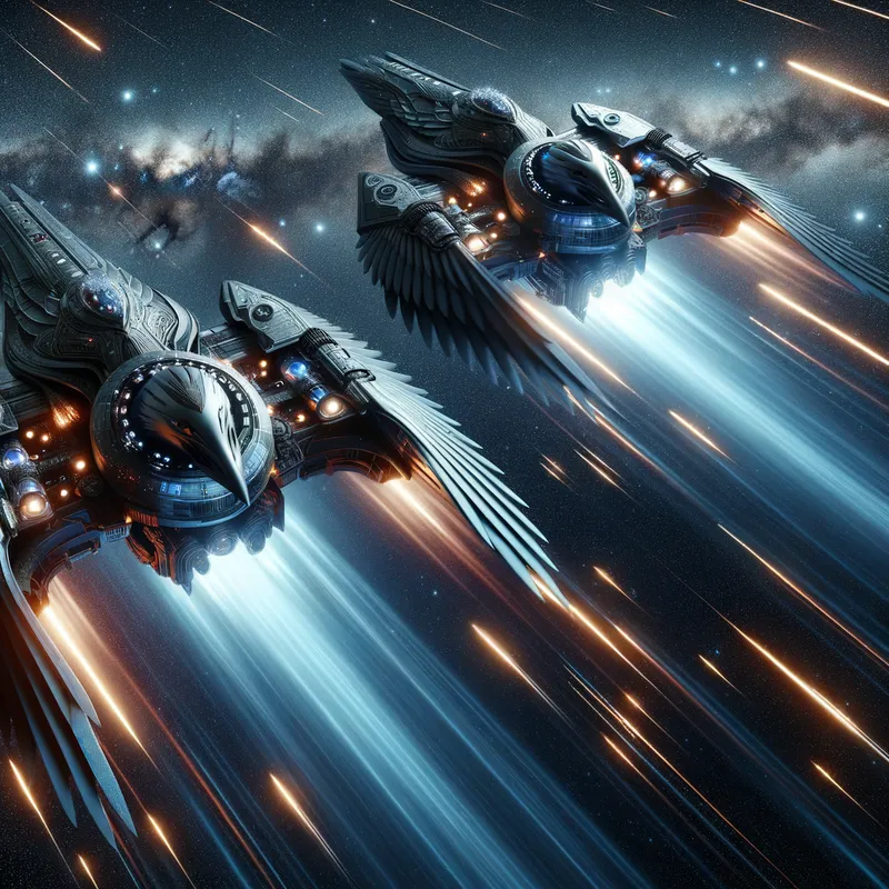 Cosmic Raven's Flight - Tangra AI Image Generator