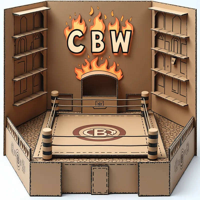 DIY Cardboard Wrestling Arena - Tangra AI Image Generator