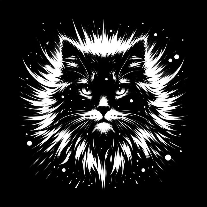 Epic Cat Silhouette - Tangra AI Image Generator
