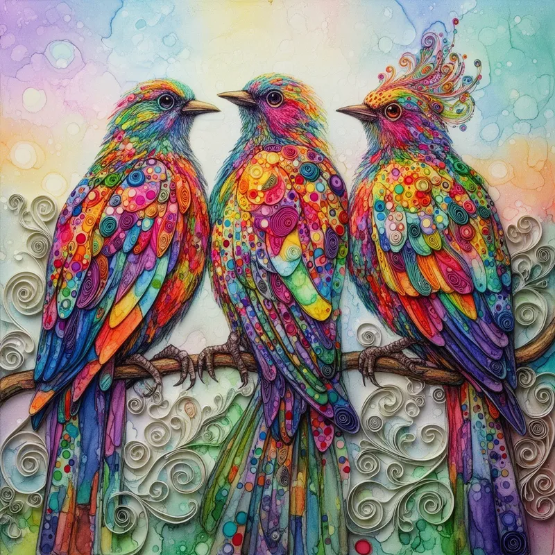 Filigree Fantasy Avians - Tangra AI Image Generator