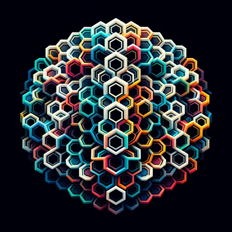 Honeycomb Pattern Art - Tangra AI Image Generator
