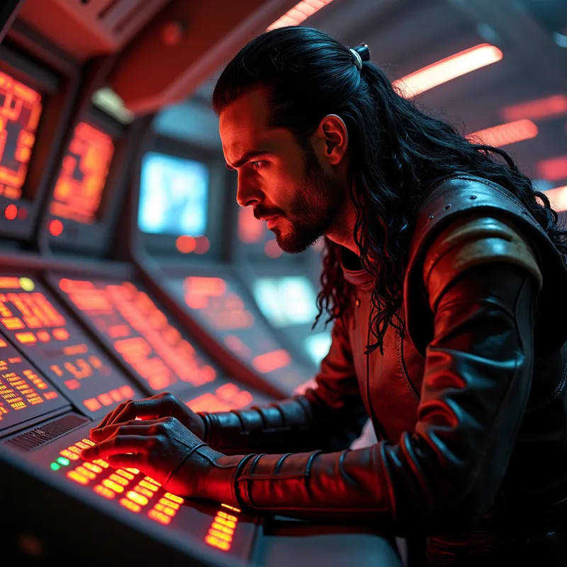 Klingon Warrior's Control Conundrum - Tangra AI Image Generator