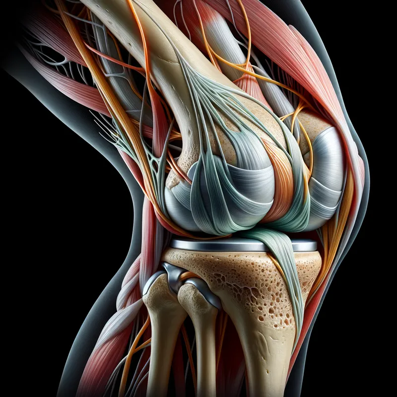 Knee Anatomy with ACL Ligament - Tangra AI Image Generator