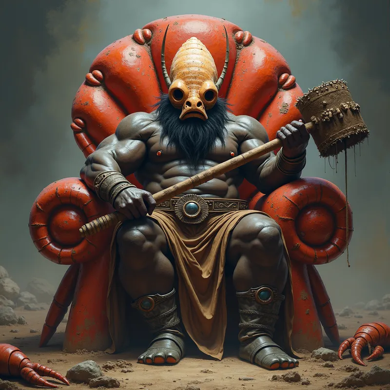 Lobster Throne Guardian - Tangra AI Image Generator