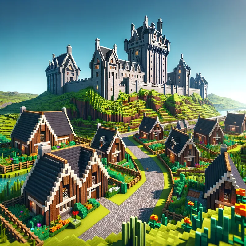 Minecraft Scottish Castle - Tangra AI Image Generator