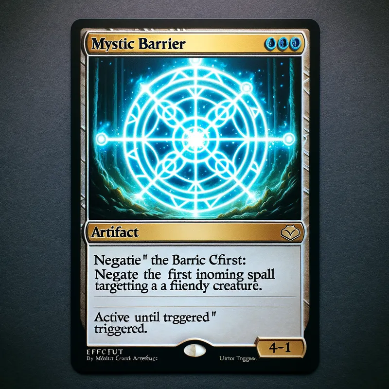 Mystic Barrier Artifact Card - Tangra AI Image Generator