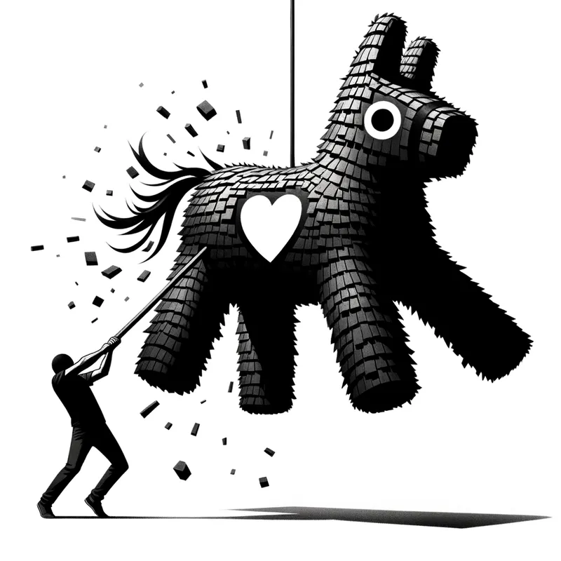 Pixar Pinata Strike - Tangra AI Image Generator