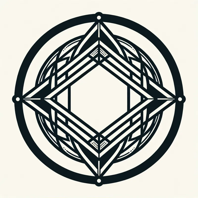 Rhombus Circle Enclosure - Tangra AI Image Generator