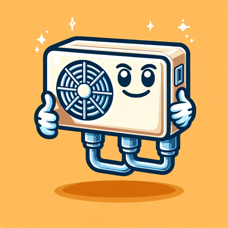 Split AC Cartoon Icon - Tangra AI Image Generator