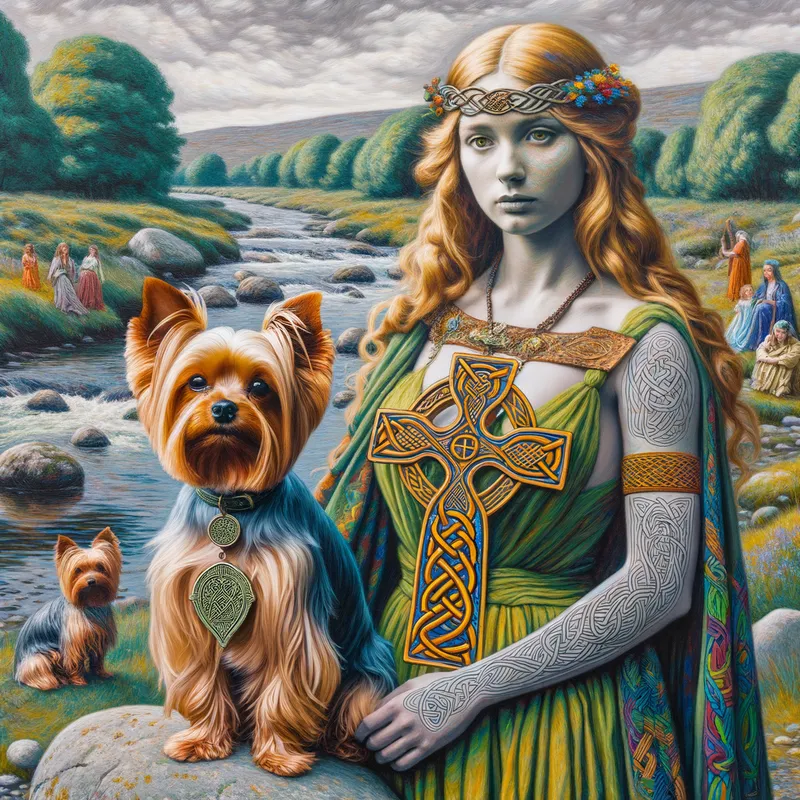 Surreal Yorkie by Picasso - Tangra AI Image Generator