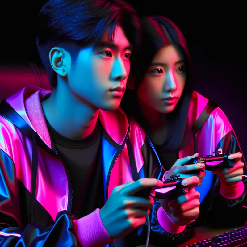 Ultimate Gamer Twins - Tangra AI Image Generator