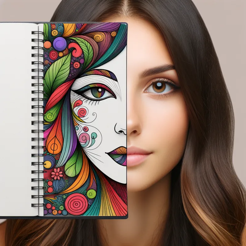 Whimsical Notebook Portrait - Tangra AI Image Generator